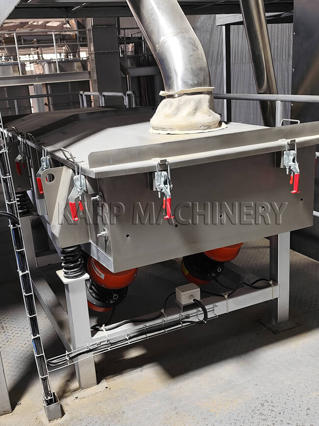 Linear Vibrating Screen for Sieving Dog Food at Customer Onsite ...